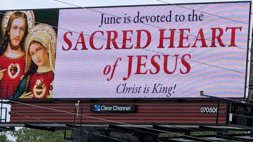 GiveSendGo - Sacred Heart of Jesus Billboard Des Moines: The Leader in ...